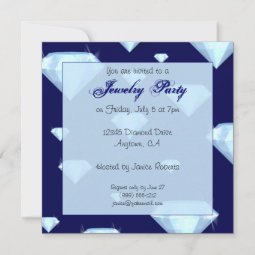 Sparkling Jewel Jewelry Party Invitations | Zazzle