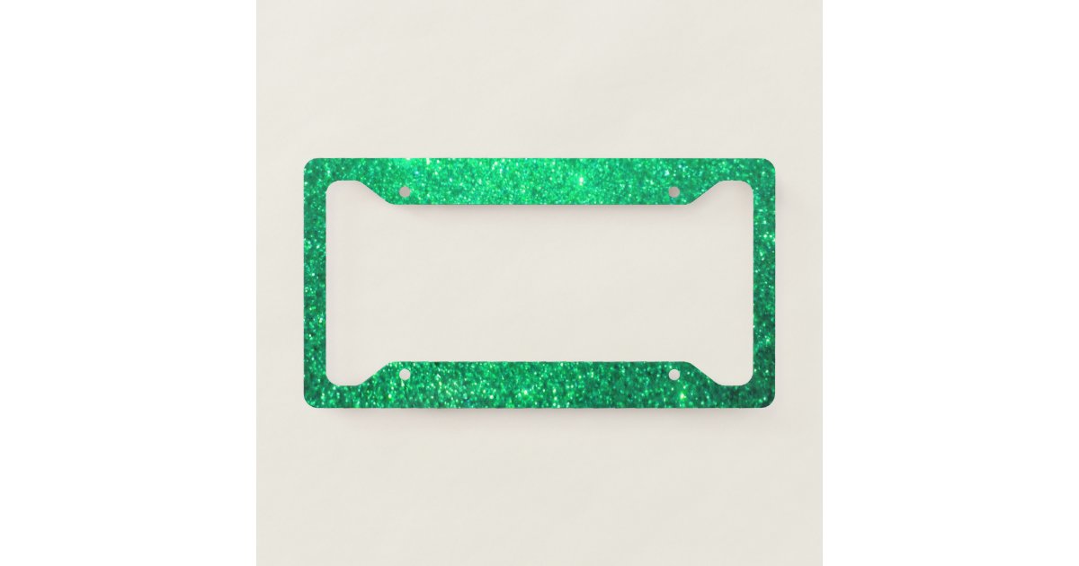 Sparkling Neon Green Glittery Colorful Bright 2021 License Plate Frame ...