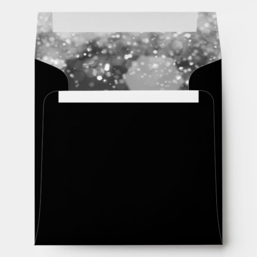 Sparkling Night Black Elegant Wedding Envelope | Zazzle