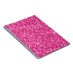 Sparkling Pink Glitter Notebook | Zazzle