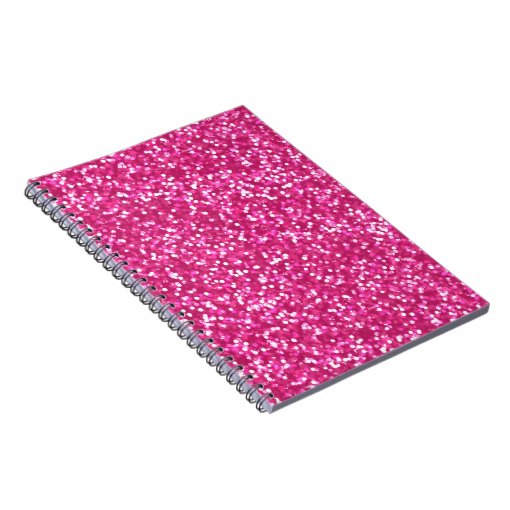 Sparkling Pink Glitter Notebook | Zazzle