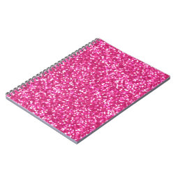 Sparkling Pink Glitter Notebook | Zazzle