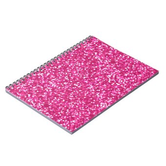 Sparkling Pink Glitter Notebook | Zazzle