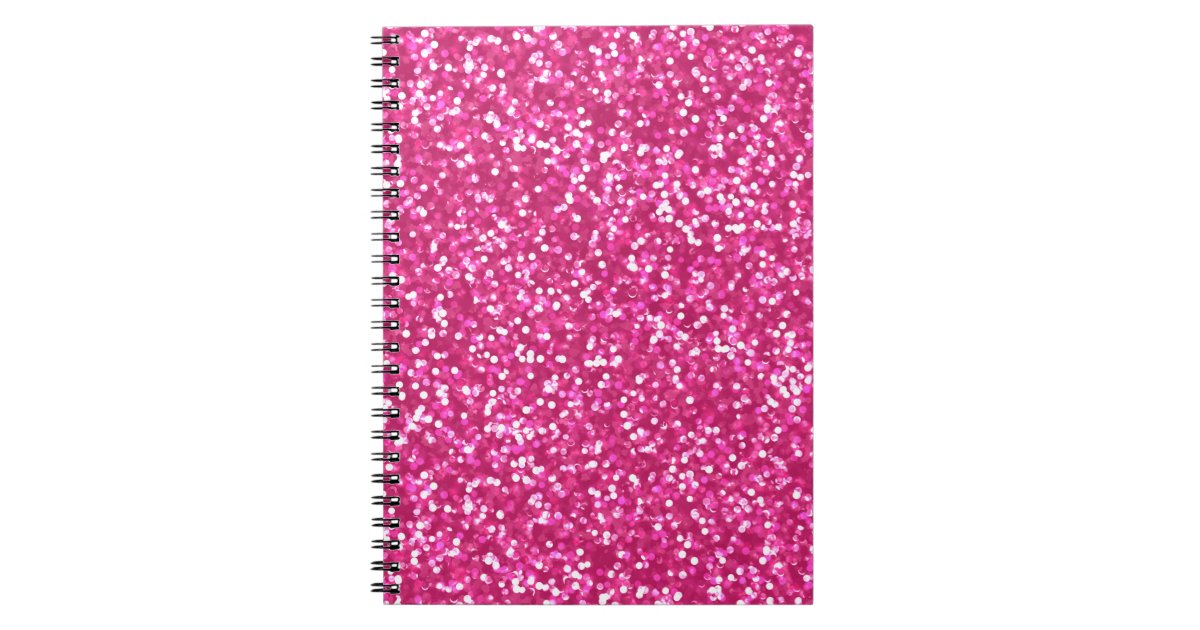 Sparkling Pink Glitter Notebook | Zazzle