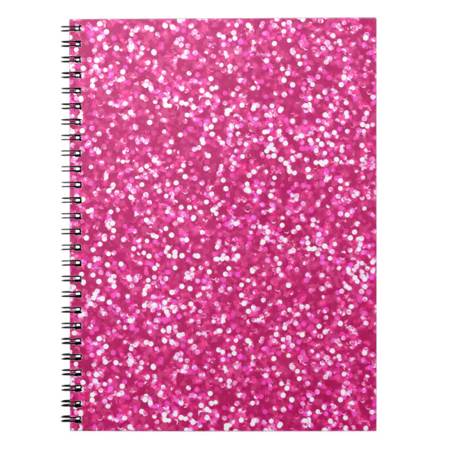 Sparkling Pink Glitter Notebook | Zazzle