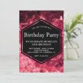 Sparkling Ruby Red Gemstone Birthday Party Invitation | Zazzle