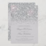 Sparkling Silver Glitter Wedding Invitations | Zazzle
