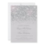 Sparkling Silver Glitter Wedding Invitations | Zazzle