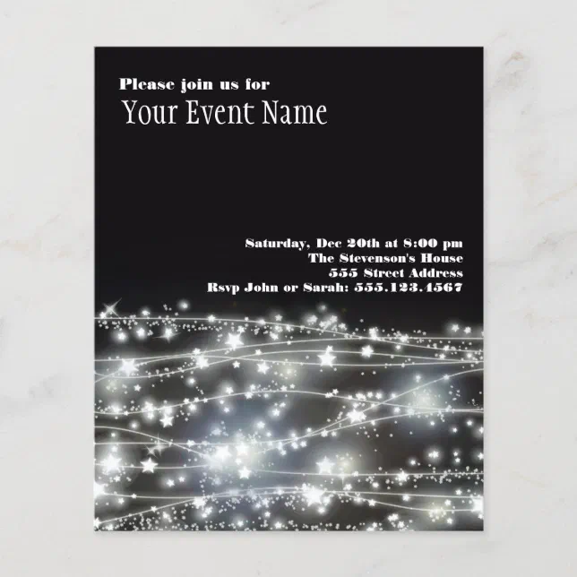 Sparkling Stars Flyer | Zazzle