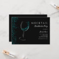 Sparkling teal blue Mocktail bachelorette party Invitation | Zazzle