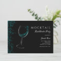 Sparkling teal blue Mocktail bachelorette party Invitation | Zazzle