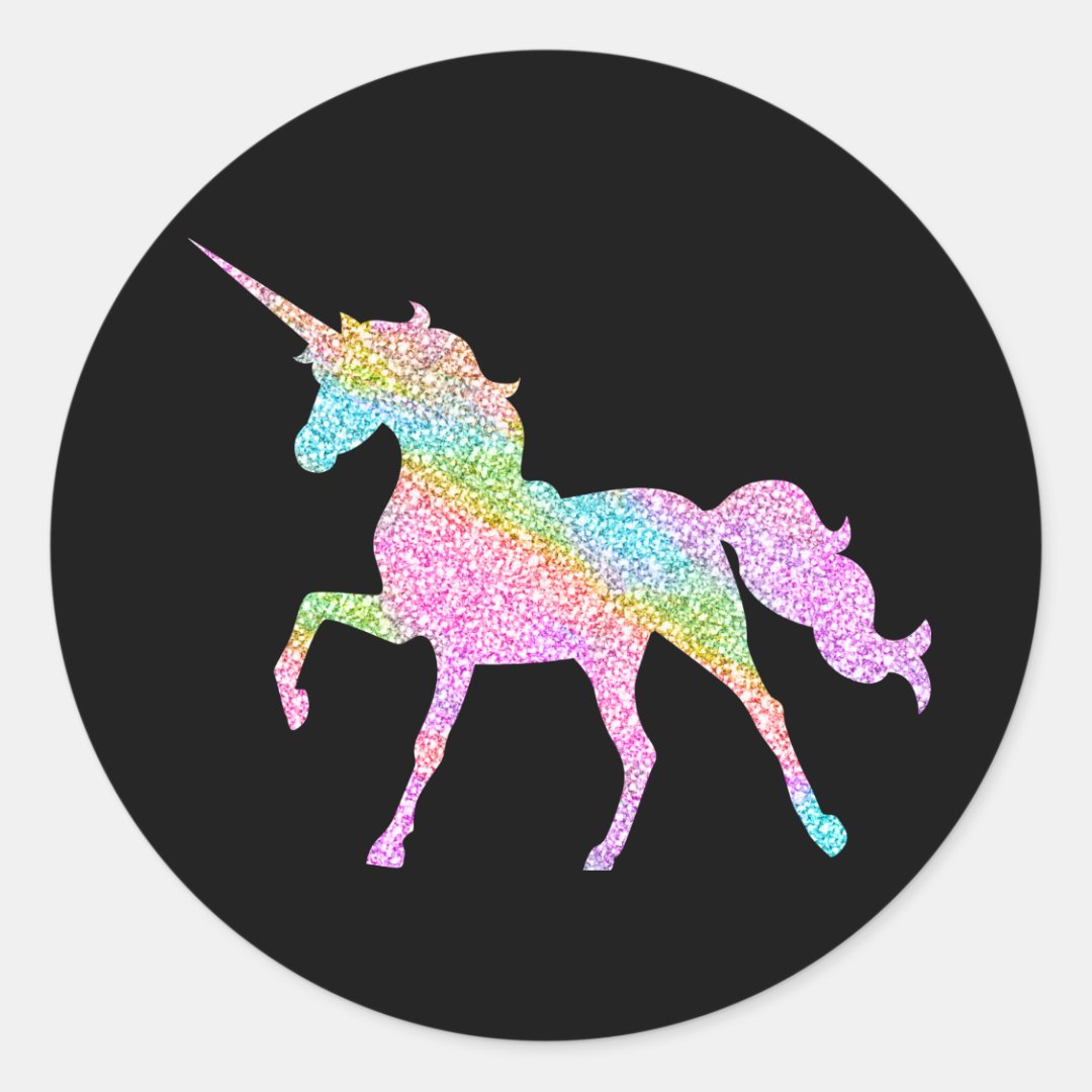 Sparkling Unicorn Sticker | Zazzle