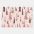 Sparkling winter snowflakes and trees Christmas Wrapping Paper Sheets ...
