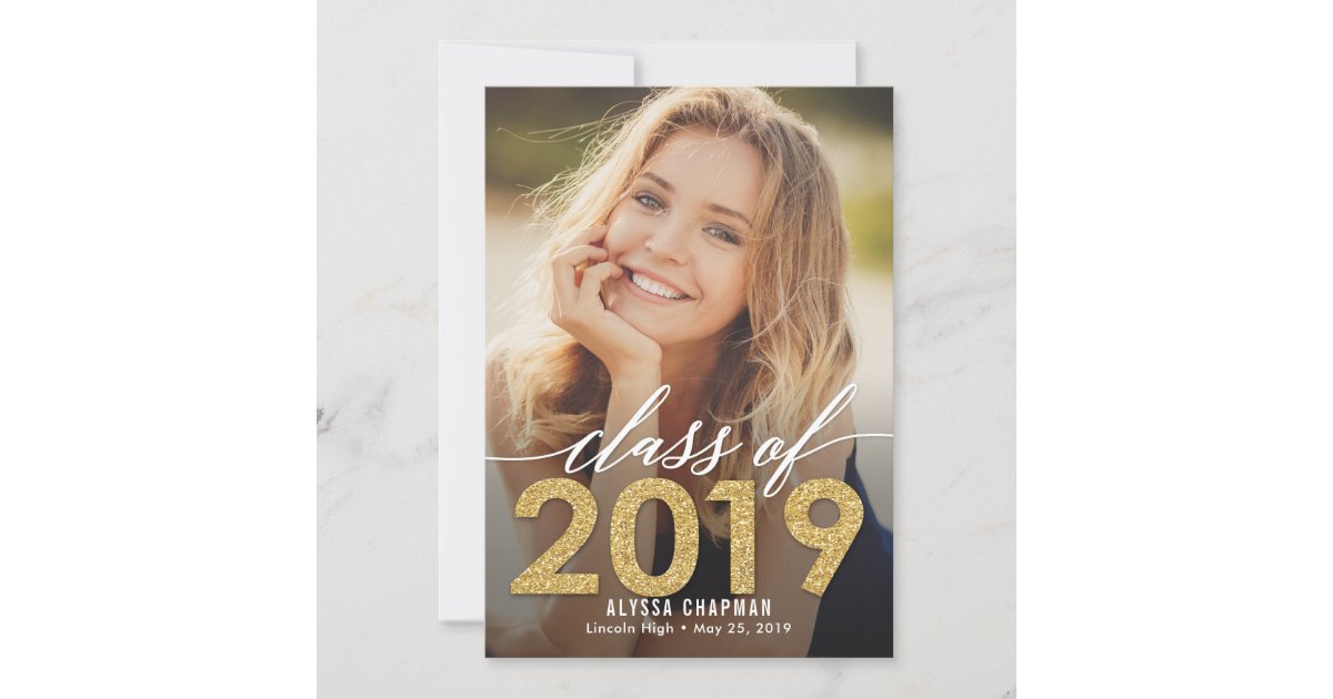 Sparkling Year Graduation Announcement Invitation | Zazzle