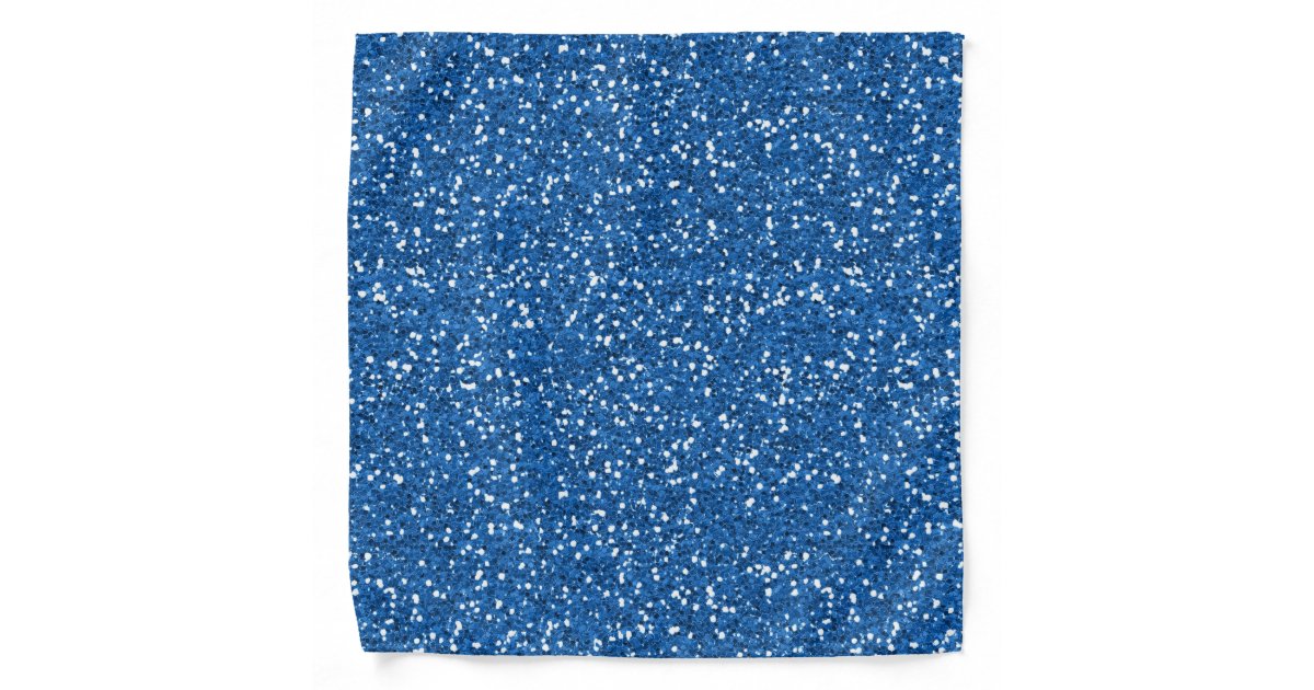 Sparkly Blue Glitter Bandana | Zazzle