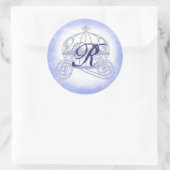 Sparkly Blue Princess Carriage Stickers | Zazzle