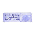 Sparkly Blue Return Address Label | Zazzle