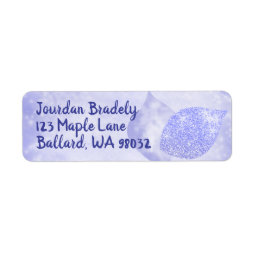 Sparkly Blue Return Address Label | Zazzle