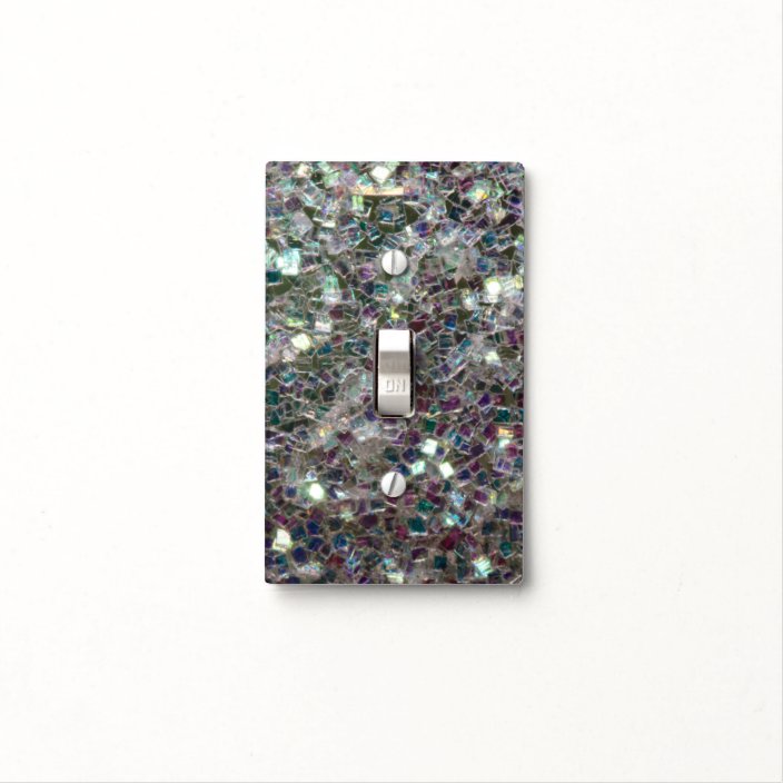 Sparkly colourful silver mosaic light switch cover | Zazzle.com