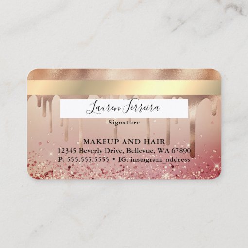 Sparkly Credit Card Style Business Card | Zazzle