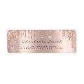 Sparkly Drips Rose Blush Return Address Labels | Zazzle