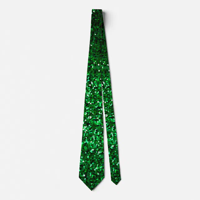 Sparkly Emerald Green Glitter Patterns Wedding Neck Tie | Zazzle
