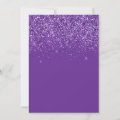 Sparkly Glittery Royal Purple Number 40 Birthday Invitation | Zazzle