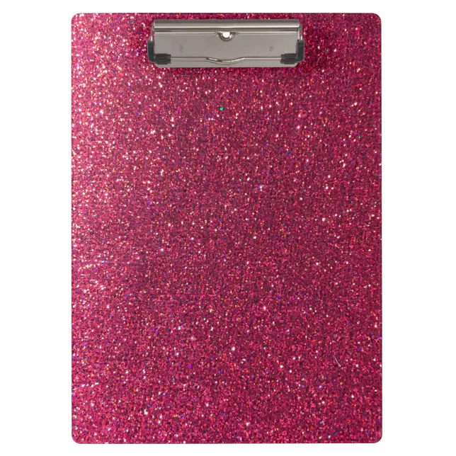 Sparkly Hot Pink Glitter Teachers Classroom Gift Clipboard | Zazzle