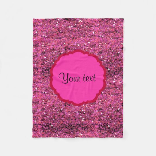 Sparkly Pink Glitter Fleece Blanket | Zazzle.com