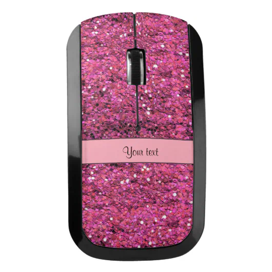 Sparkly Pink Glitter Wireless Mouse | Zazzle