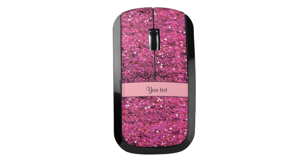 Sparkly Pink Glitter Wireless Mouse | Zazzle