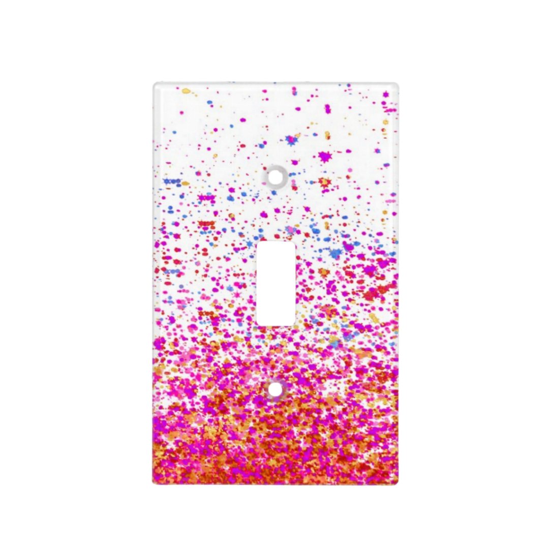 sparkly pink light switch cover | Zazzle