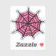 Sparkly Pink Spider Web Sticker | Zazzle