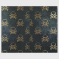 Sparkly Pirate Jolly Roger on Dark Background Wrapping Paper | Zazzle
