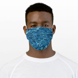 Sparkly Pool Water Adult Cloth Face Mask | Zazzle