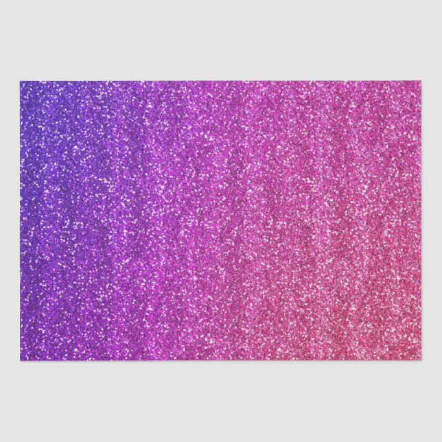 Sparkly Purple and Pink Gradient Glitter Tissue Paper | Zazzle