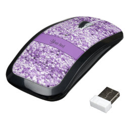 Sparkly Purple Glitter Wireless Mouse | Zazzle