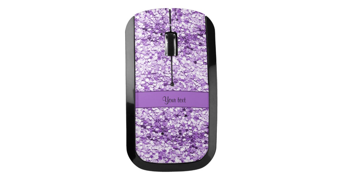Sparkly Purple Glitter Wireless Mouse | Zazzle