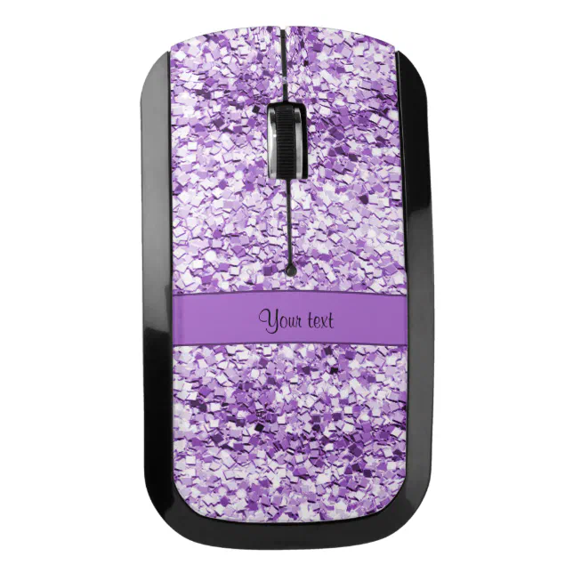 Sparkly Purple Glitter Wireless Mouse | Zazzle