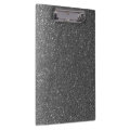Sparkly Silver Black Glitter Teachers Classroom Clipboard | Zazzle