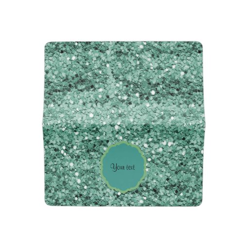 Sparkly Teal Glitter Checkbook Cover | Zazzle