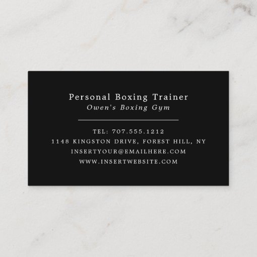 Sparring Match, Boxer, Boxing Trainer Business Card | Zazzle