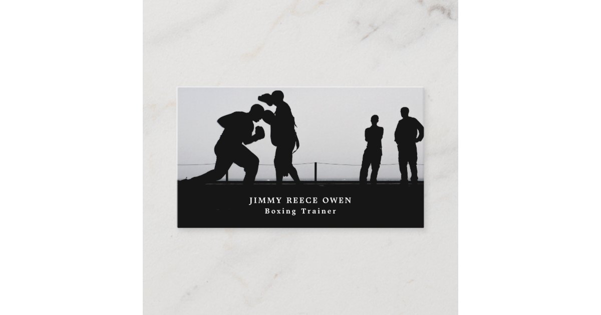 Sparring Match, Boxer, Boxing Trainer Business Card | Zazzle