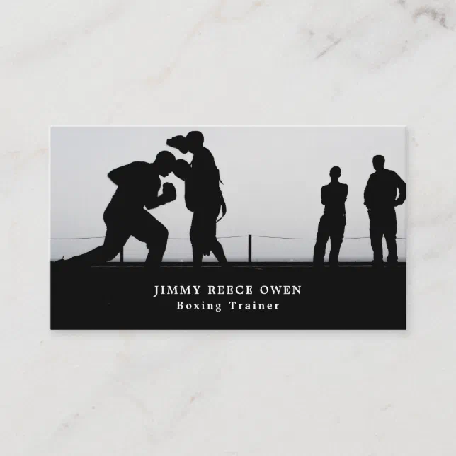 Sparring Match, Boxer, Boxing Trainer Business Card | Zazzle