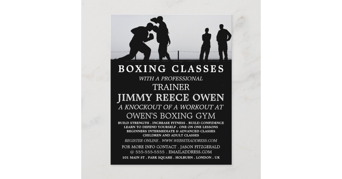 Sparring Match, Boxing Class Advert Flyer | Zazzle