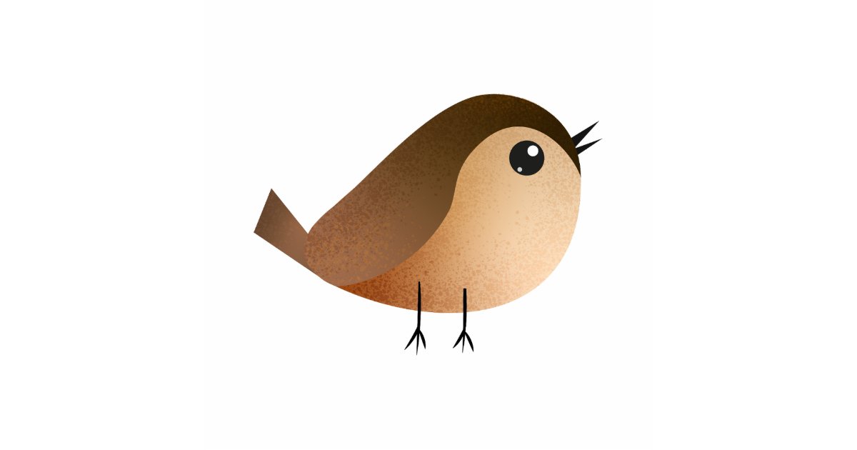 Sparrow Bird Cartoon Cutout | Zazzle