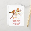 Sparrow Bird Inspirational Encouraging Quote Postcard | Zazzle