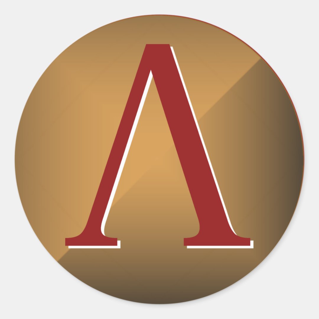 Spartan Lambda Shield Classic Round Sticker | Zazzle