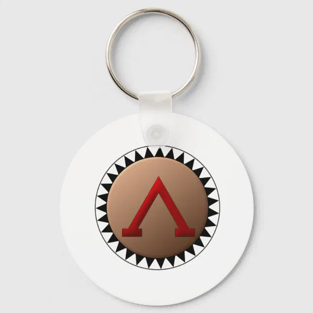Spartan Shield Keychain | Zazzle