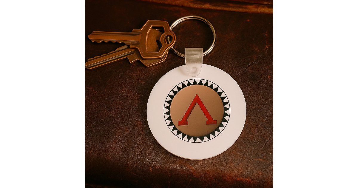 Spartan Shield Keychain | Zazzle